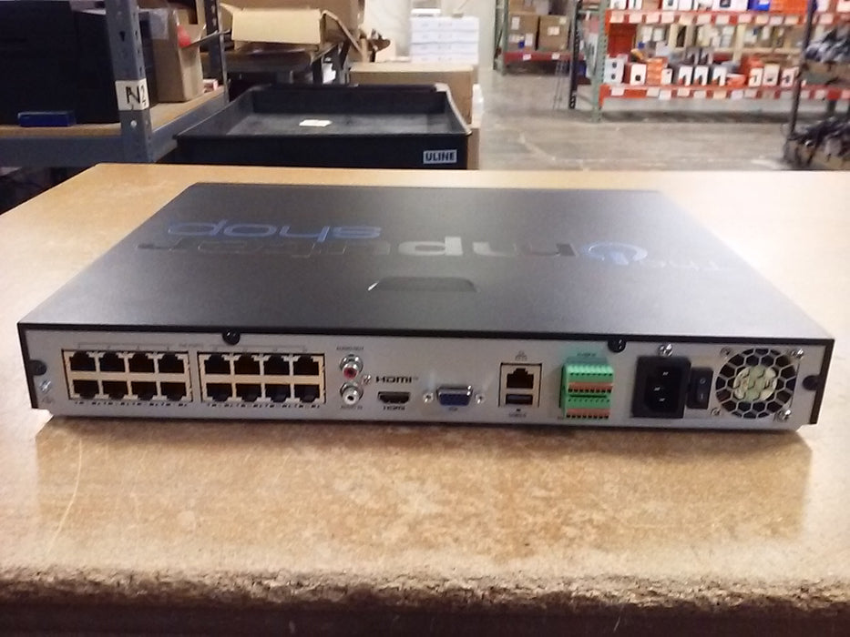 16-Channel 16MP UltraHD NDAA Compliant PoE NVR with 2 SATA HDD Bays (N ...
